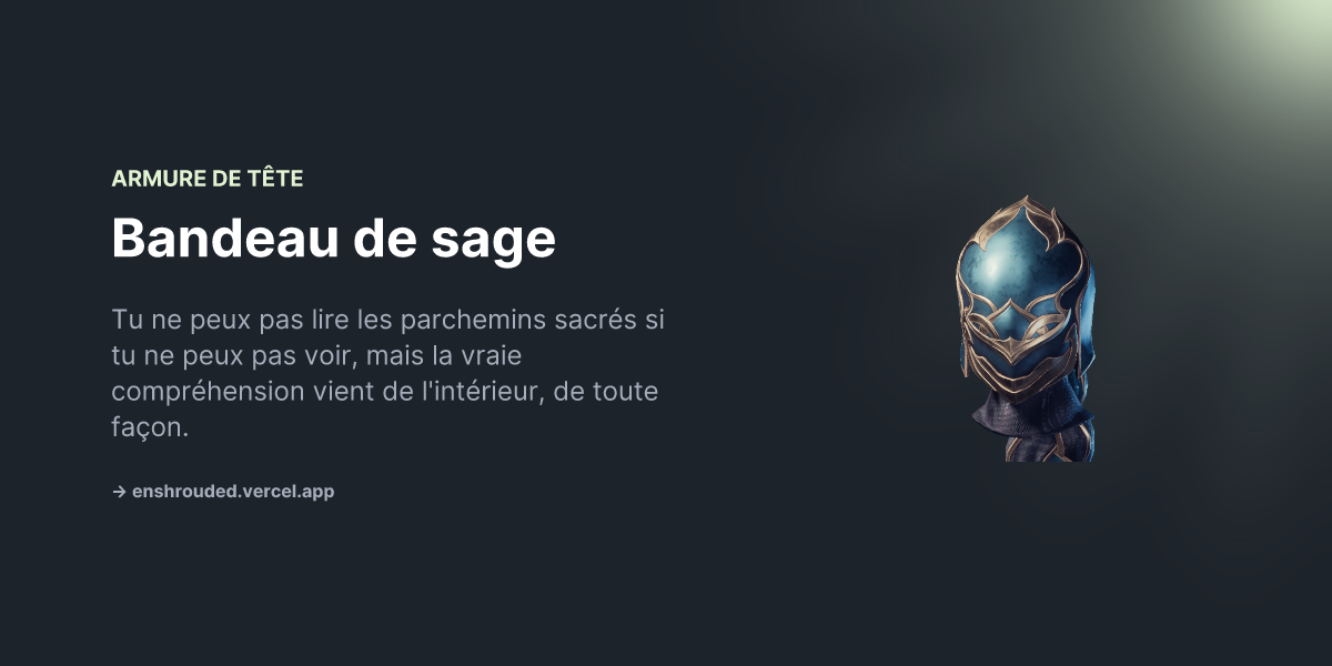 Bandeau de sage | Base de données Enshrouded